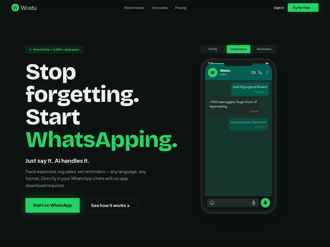 Wastu AI WhatsApp Assistant