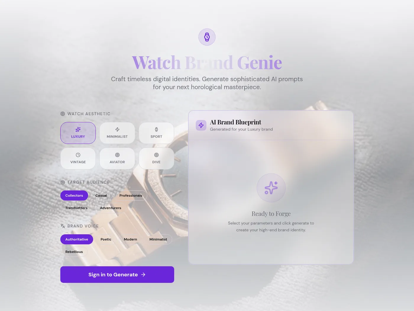 Watch Brand Site Genie