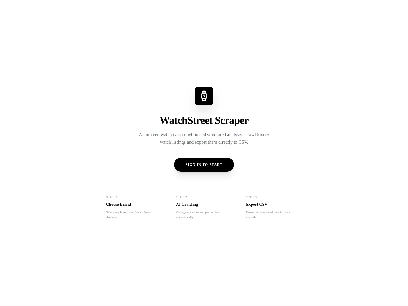 WatchStreet Scraper