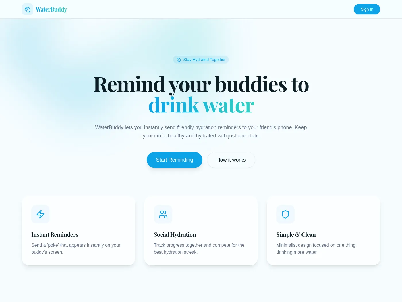 Water Buddy Reminder
