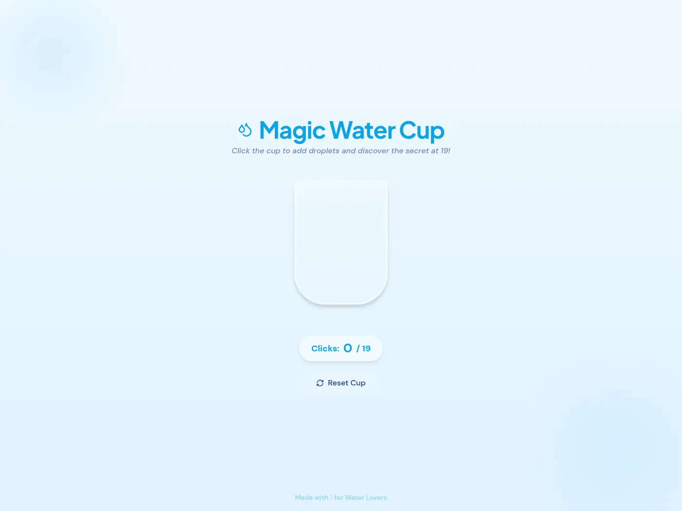 Interactive Water Cup