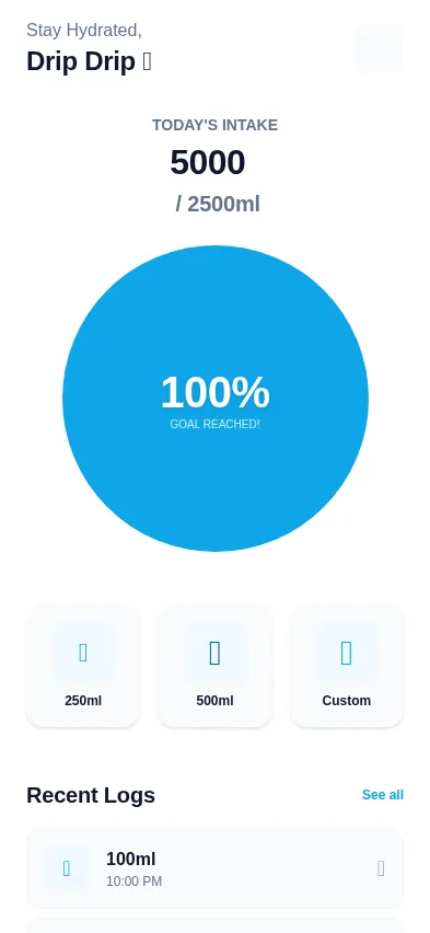 Hydrate Reminder App