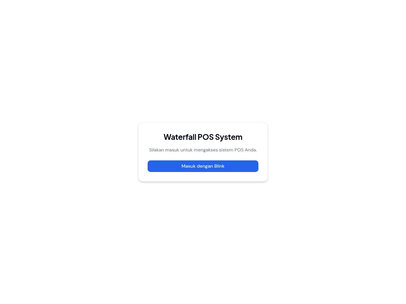 Waterfall POS Web System