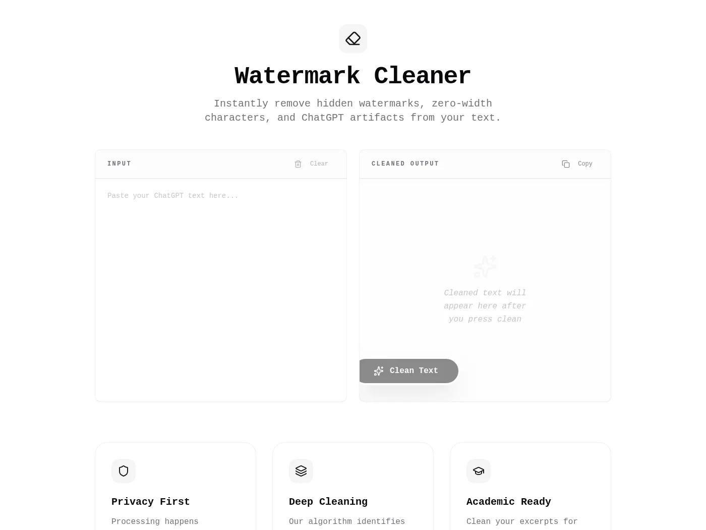 Watermark Cleaner