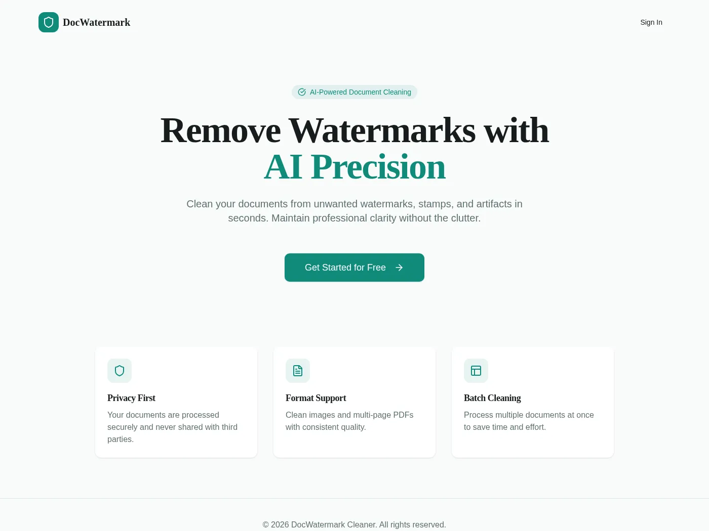 DocWatermark Cleaner