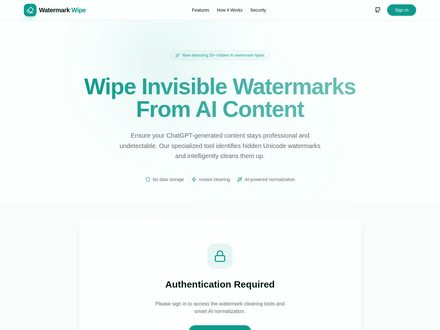 Watermark Wipe