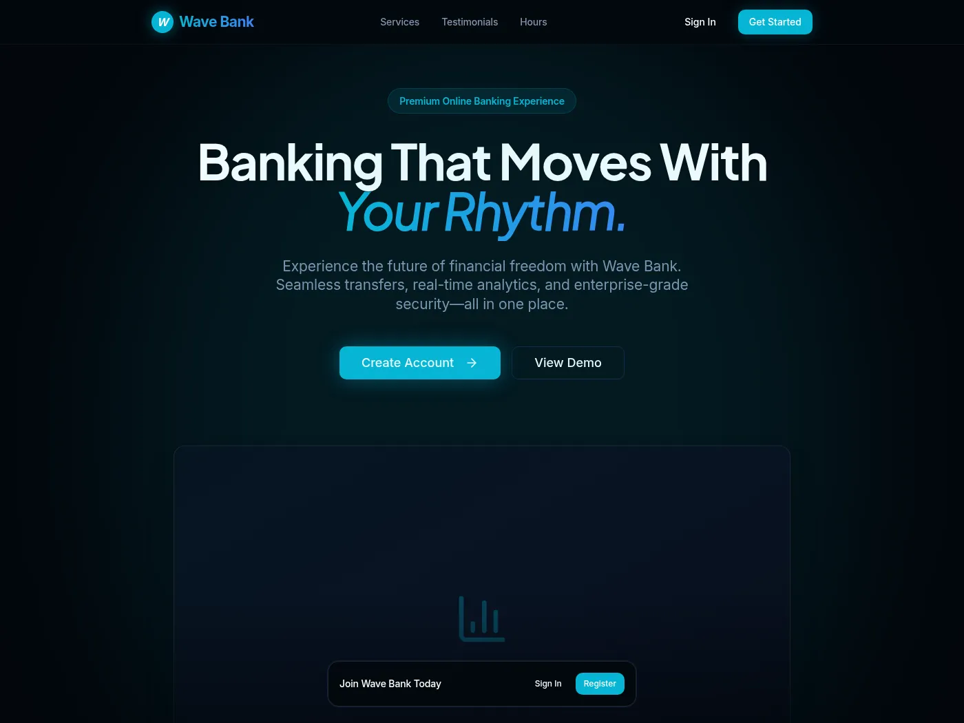 Wave Bank Web Portal