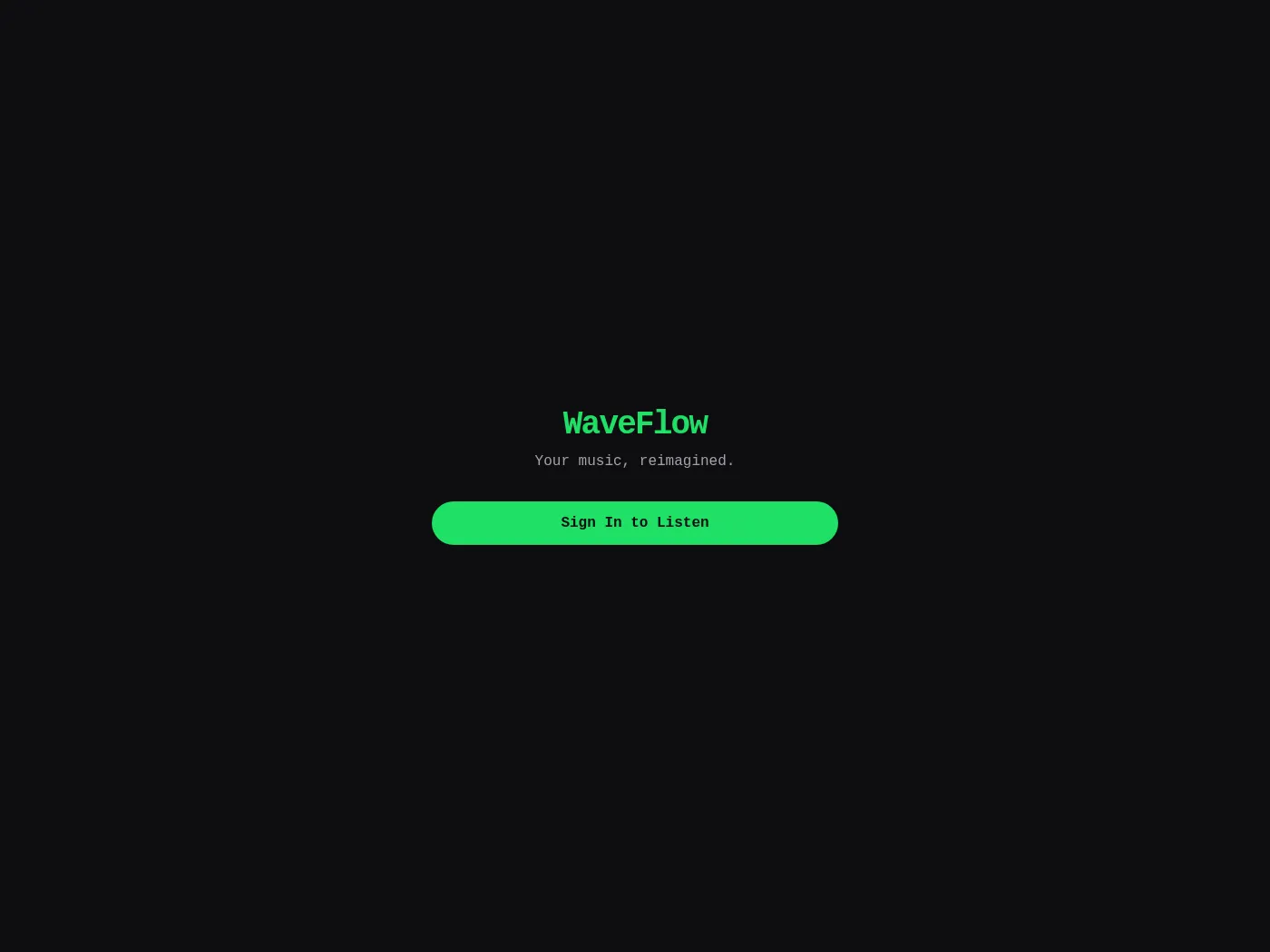 WaveFlow Music MVP