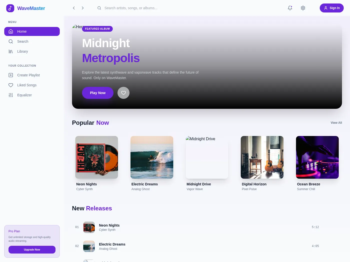 WaveMaster Music App
