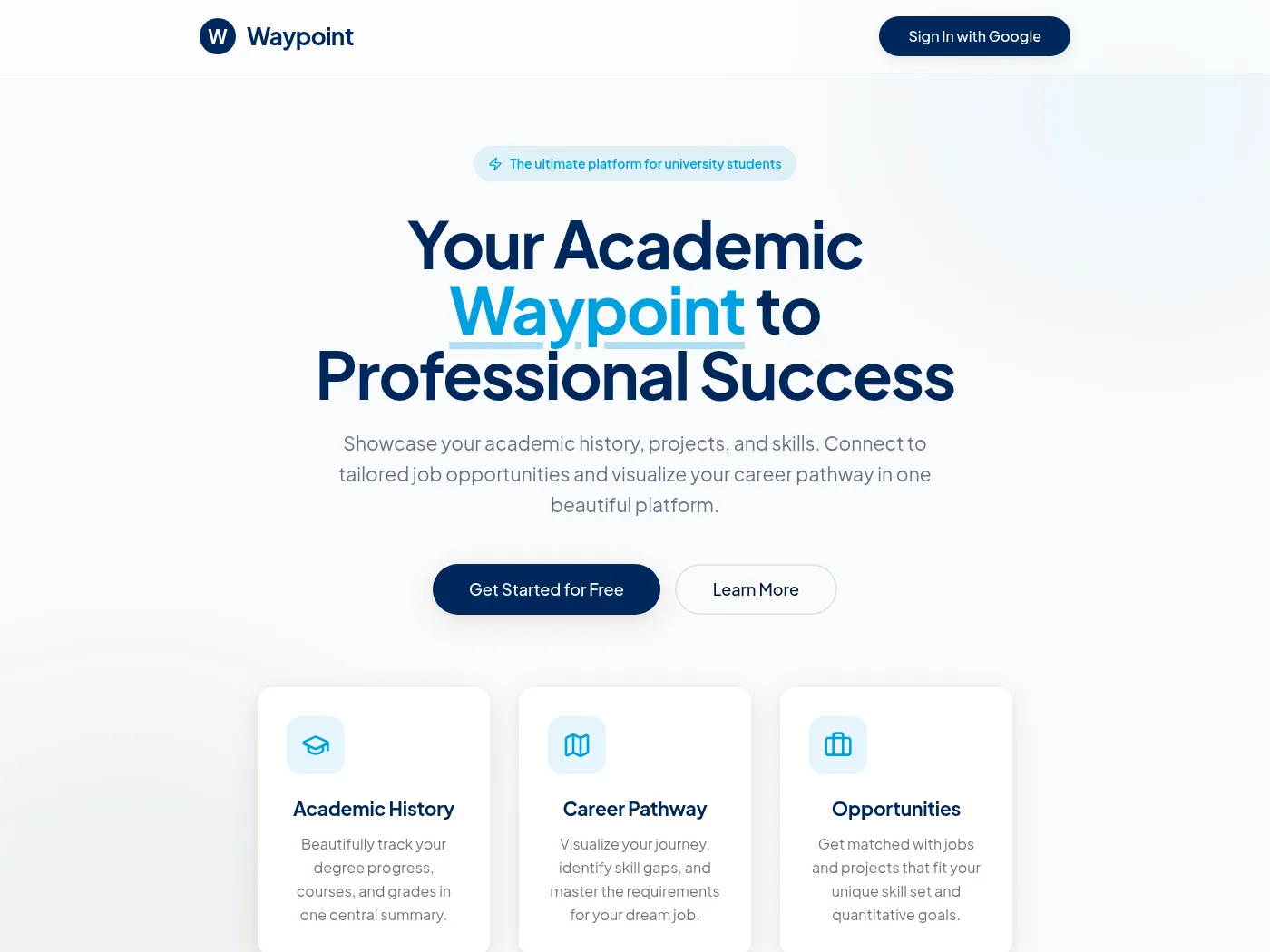 Waypoint Student Platform