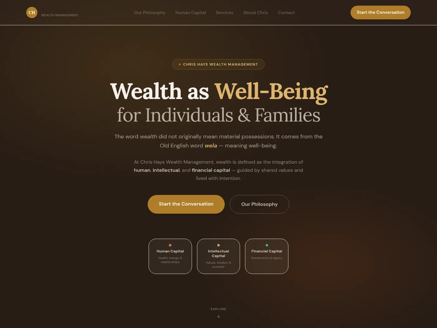 Wealth360 Landing Page