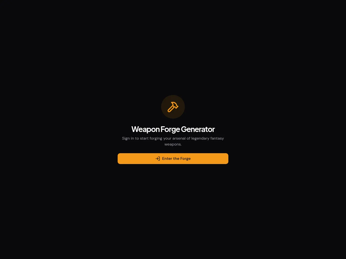 Weapon Forge Generator