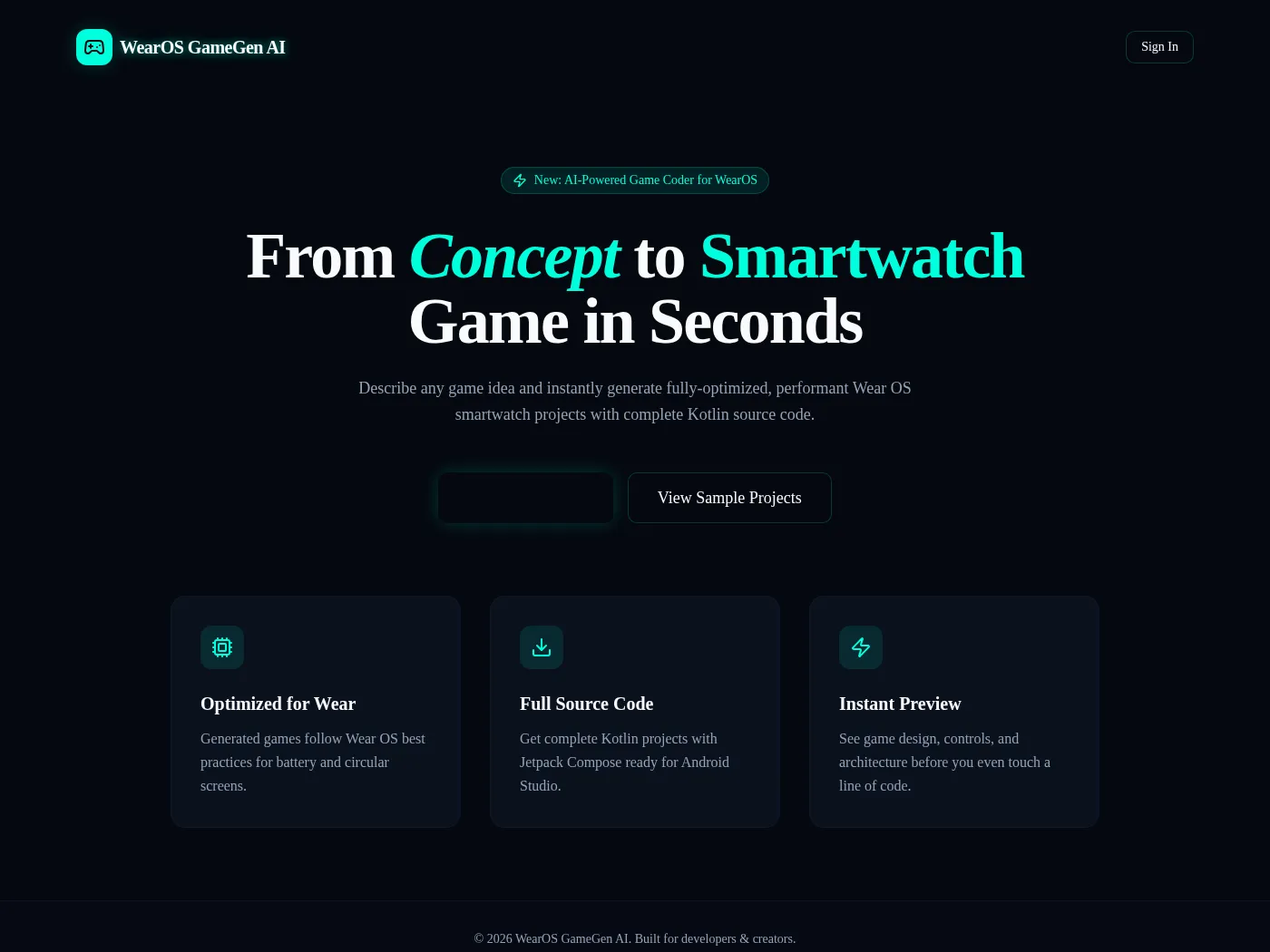Wear OS GameGen AI