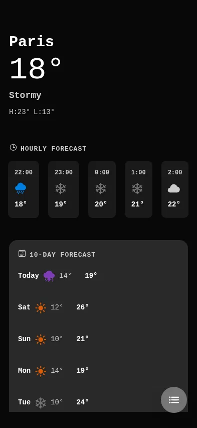 WeatherSense App