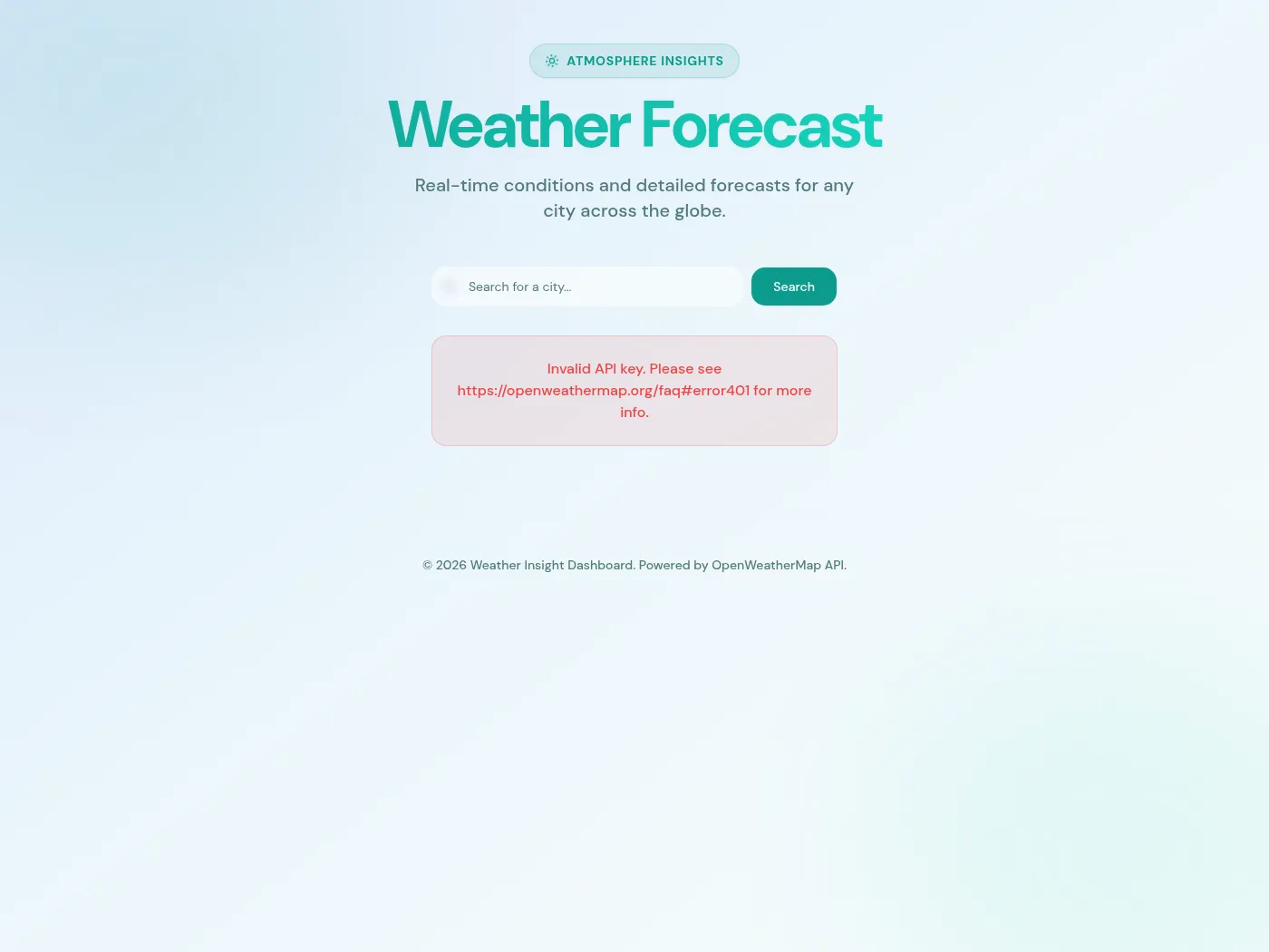Weather Insight Dashboard
