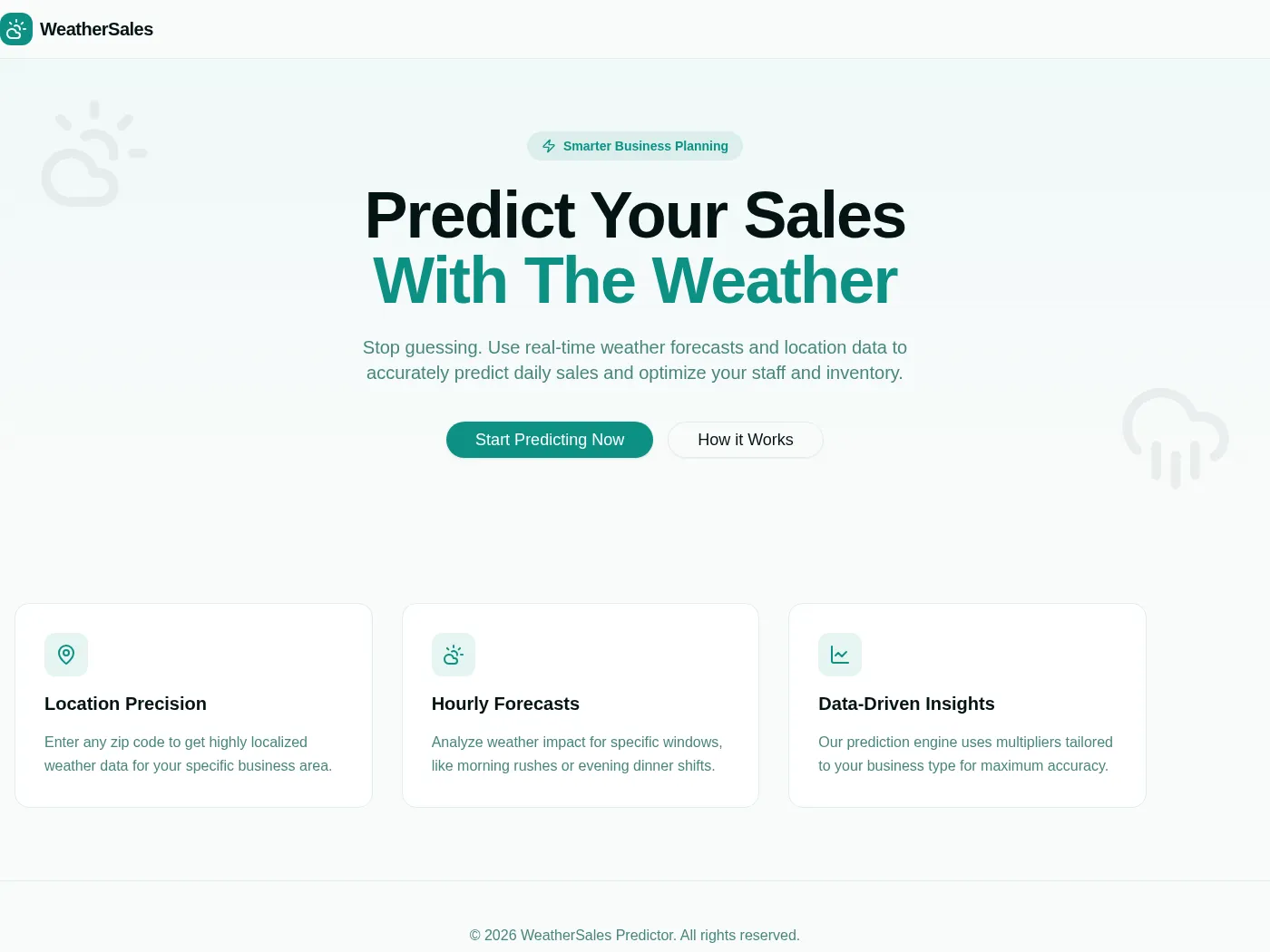 Weather Sales Predictor (Remix)