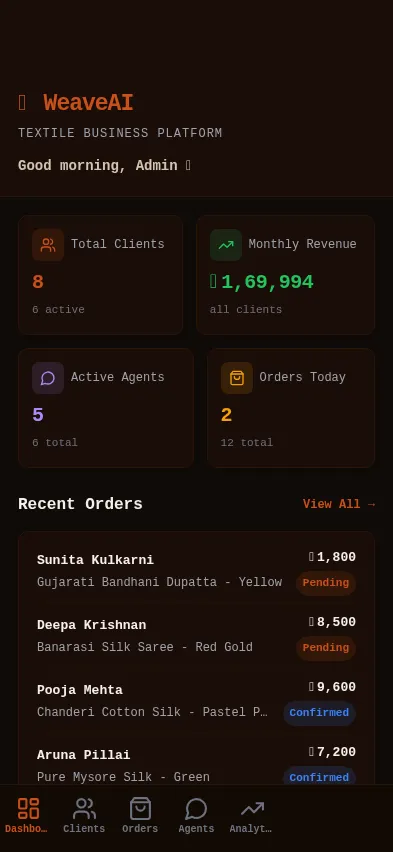 WeaveAI Textiles Platform