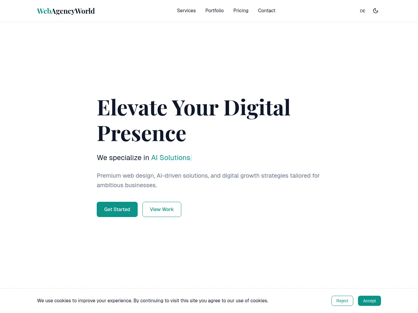 Web Agency World Site