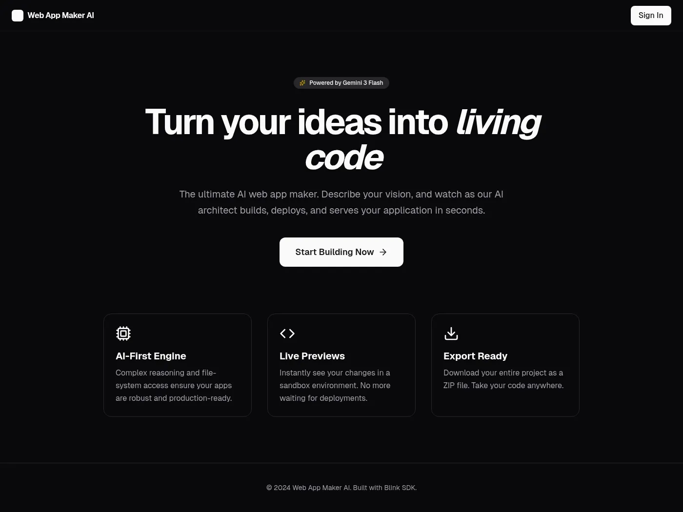 Web App Maker AI
