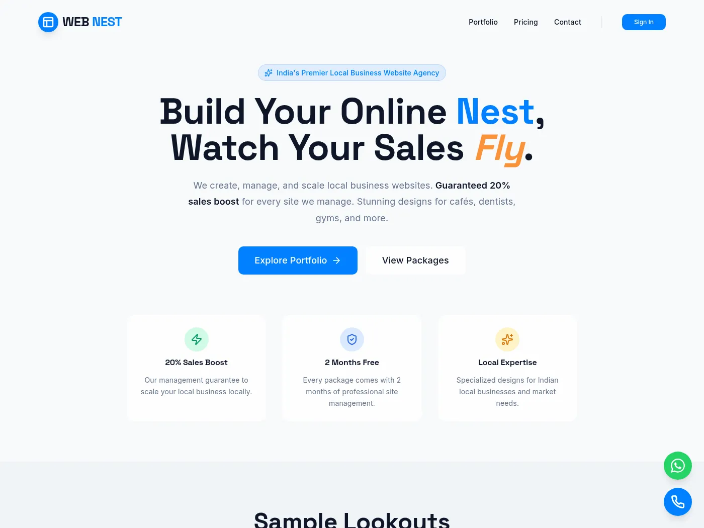 Web Nest Portfolio Site