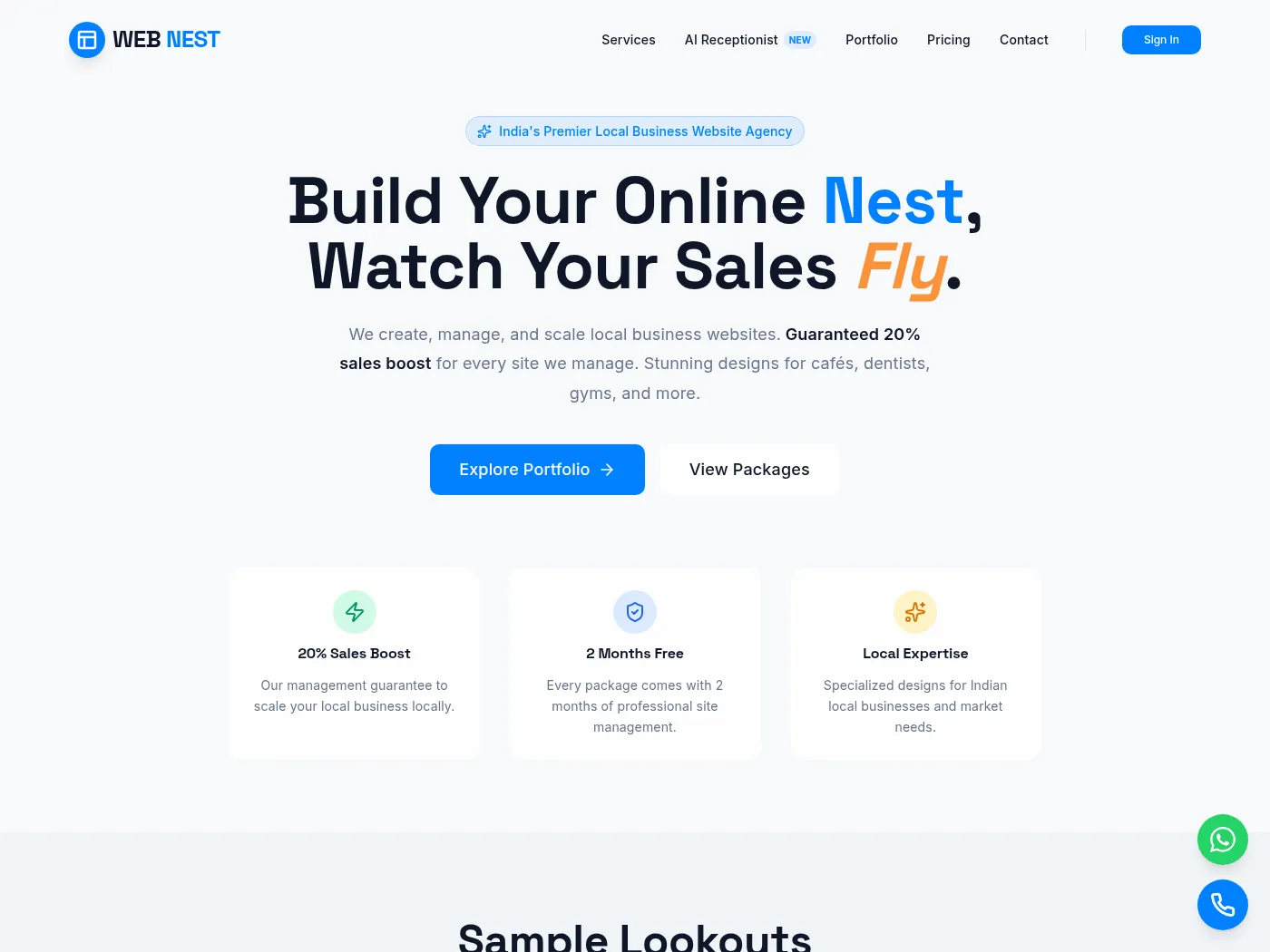 Web Nest Portfolio Site