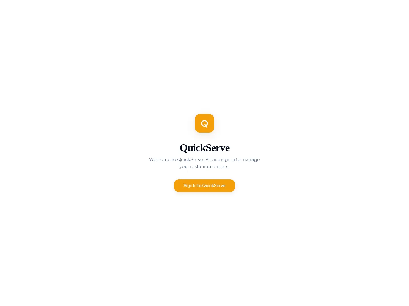 QuickServe Order System