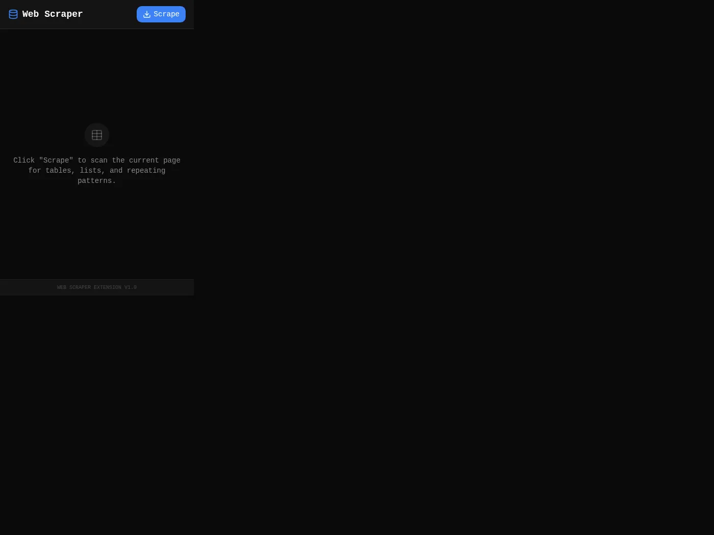 Web Data Scraper Extension