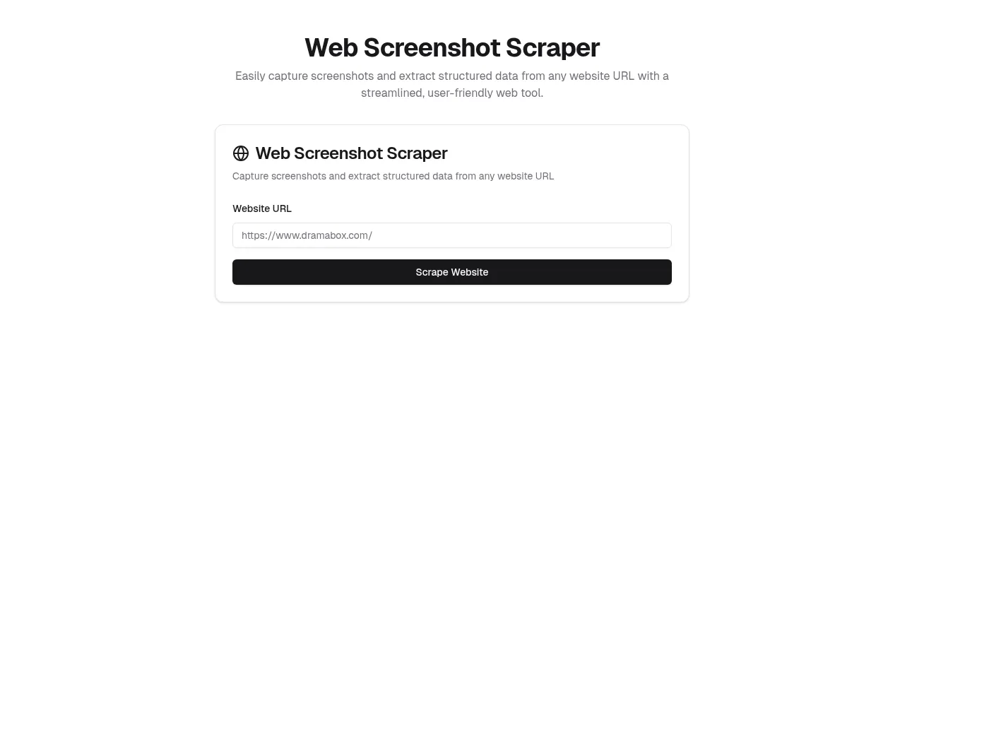 Web Screenshot Scraper