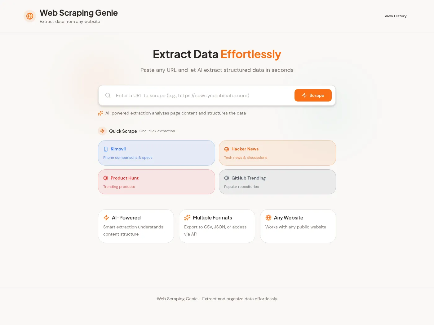 Web Scraping Genie