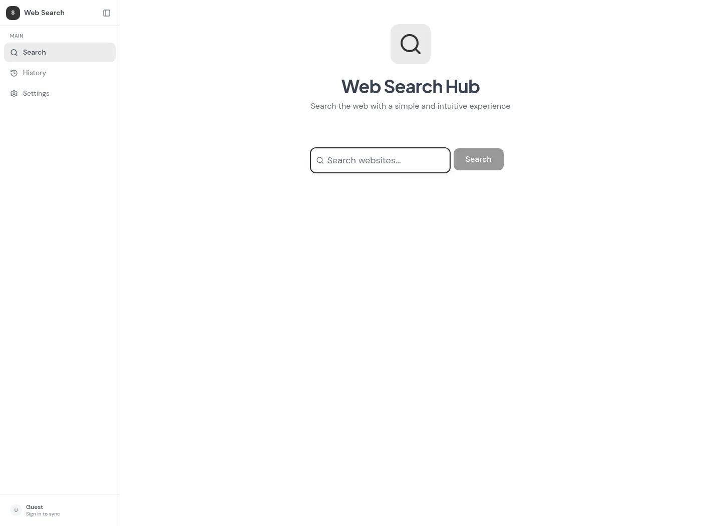 Web Search Hub