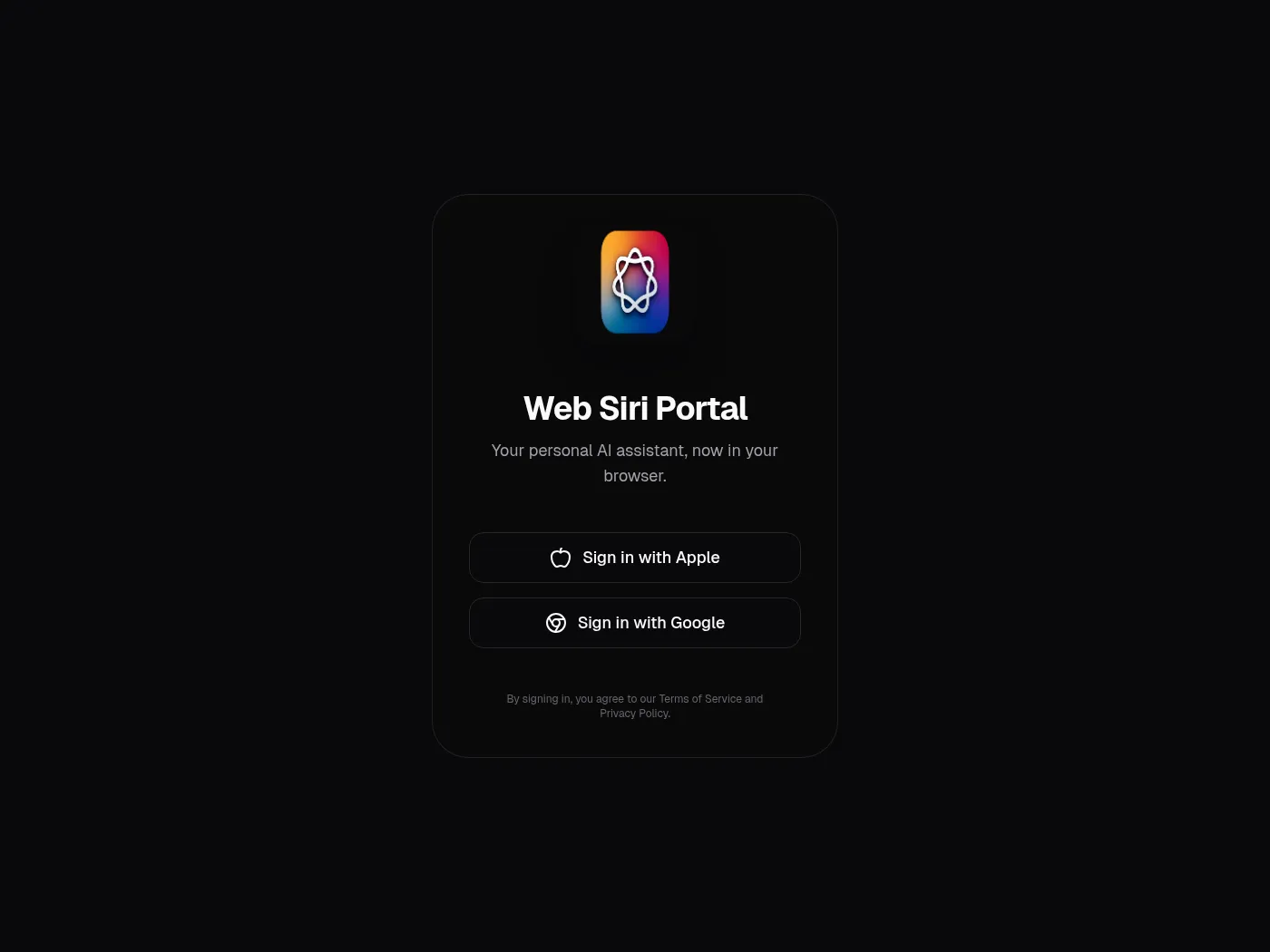 Web Siri Portal