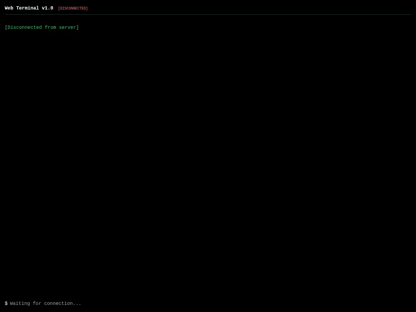 Minimal Web Terminal
