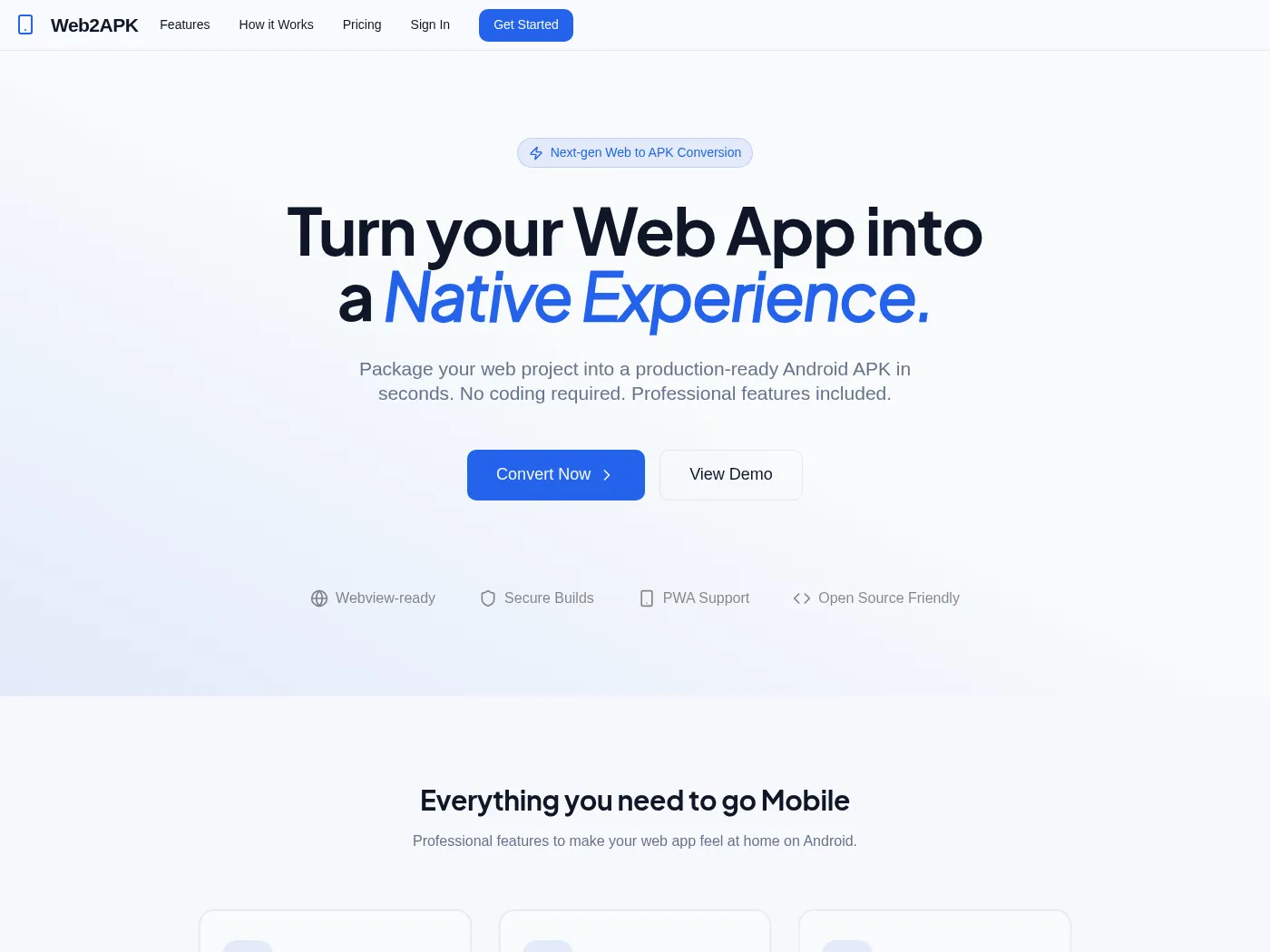 Web2APK Converter