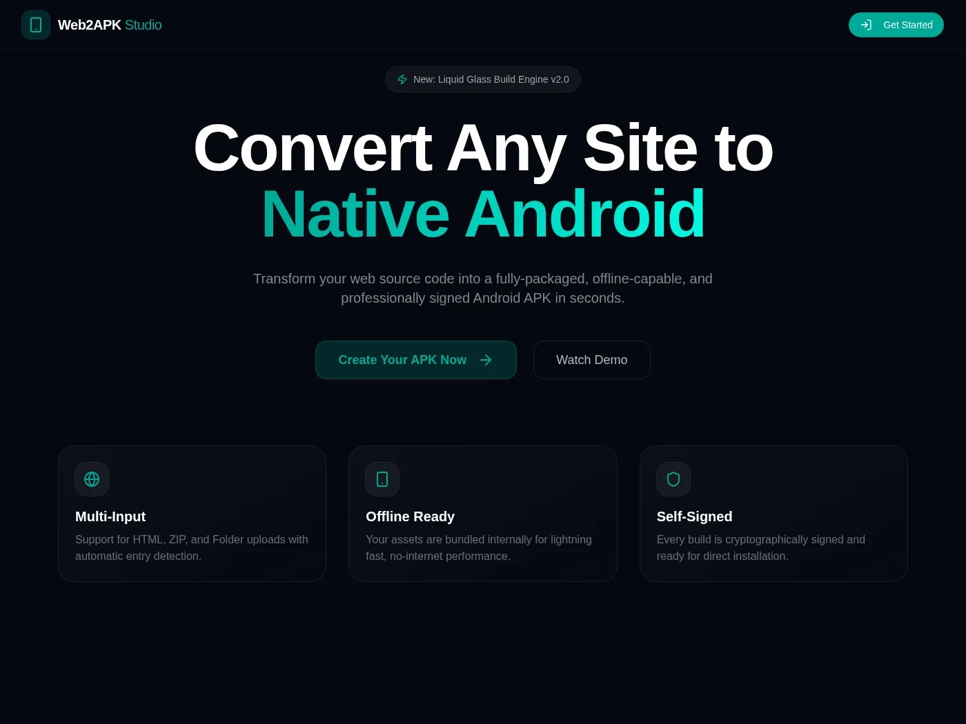 Web2APK Studio