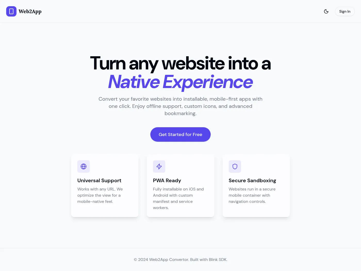 Web2App Convertor