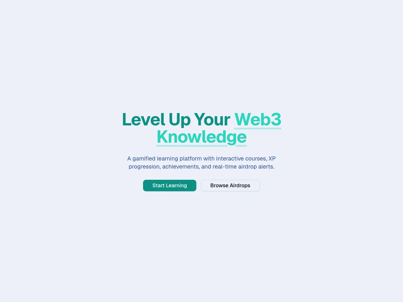 Web3 Gamified Learning