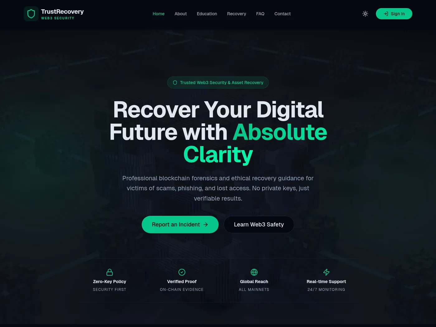 Web3 Trust Recovery Hub