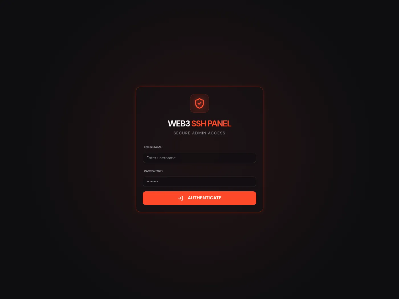 Web3 SSH Panel Pro