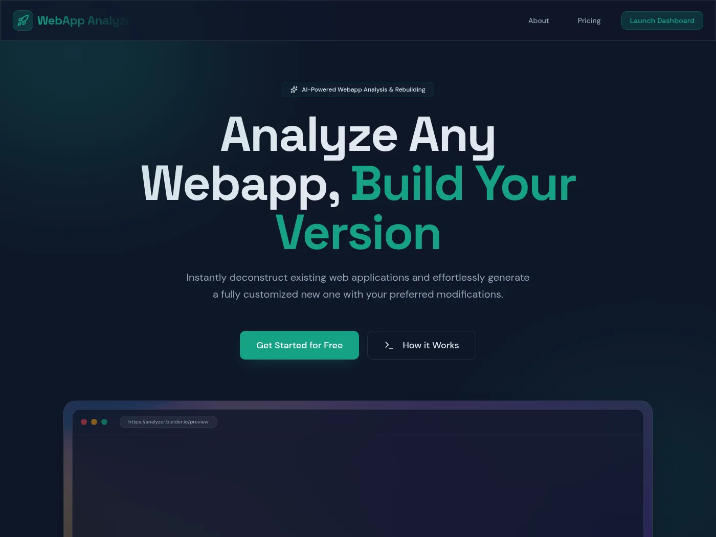 WebApp Analyzer & Builder