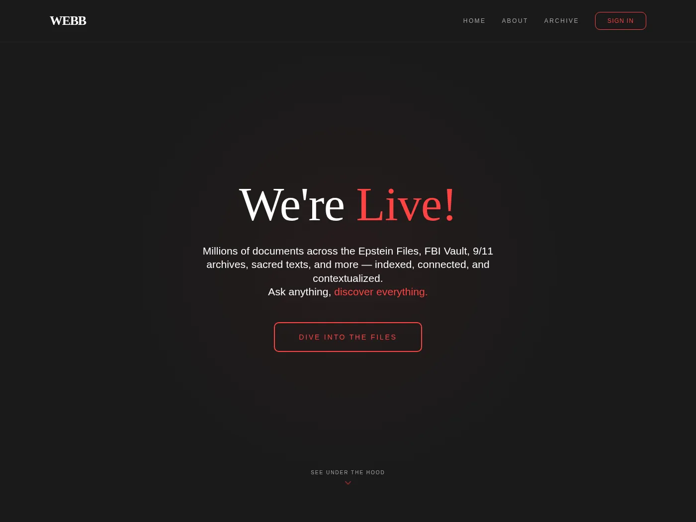Webb Archive Explorer