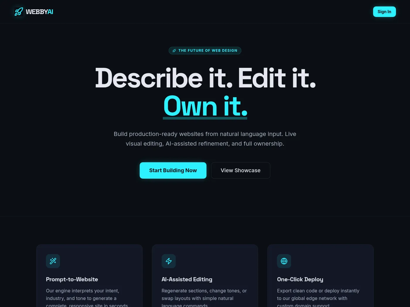 Webby Builder AI