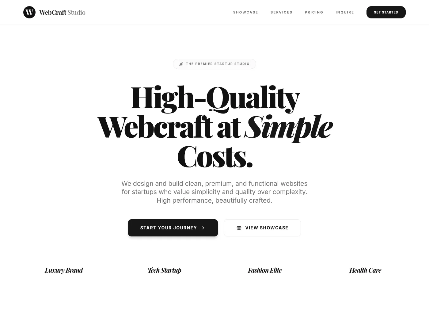 WebCraft Agency Site