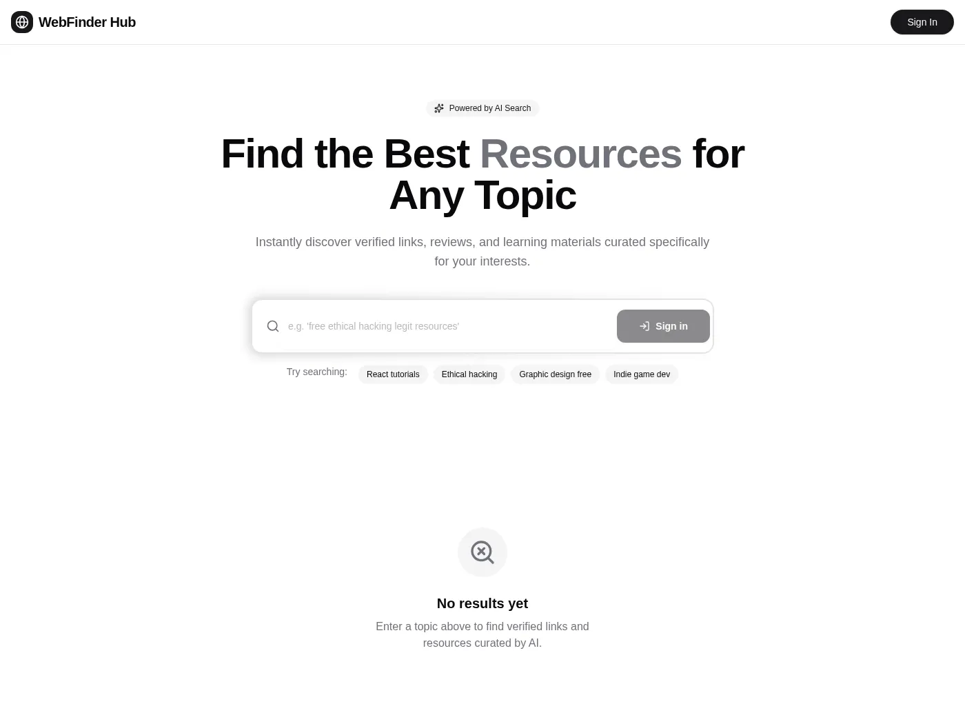 WebFinder Hub