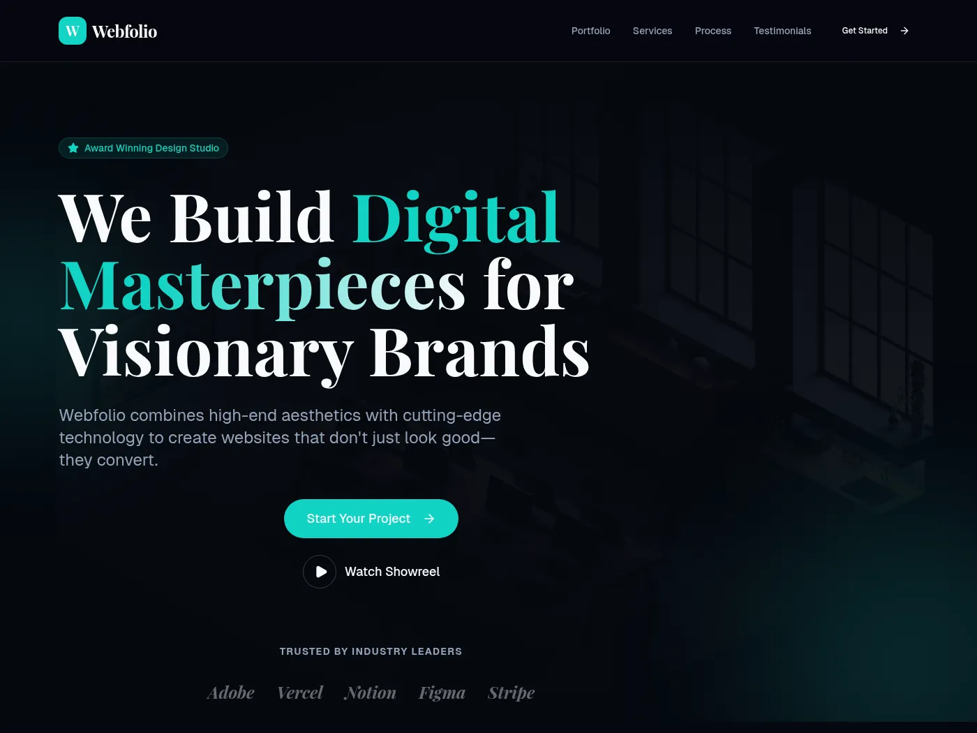 Webfolio Landing Page