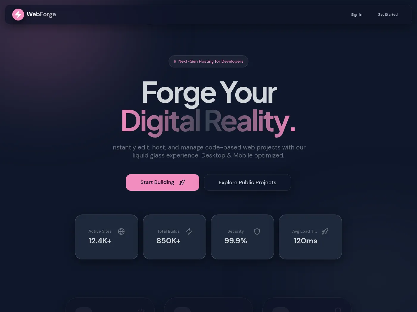 WebForge Hosting Platform