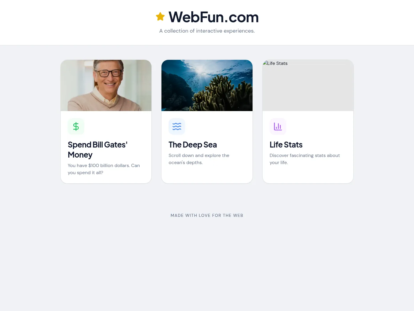 WebFun Experience
