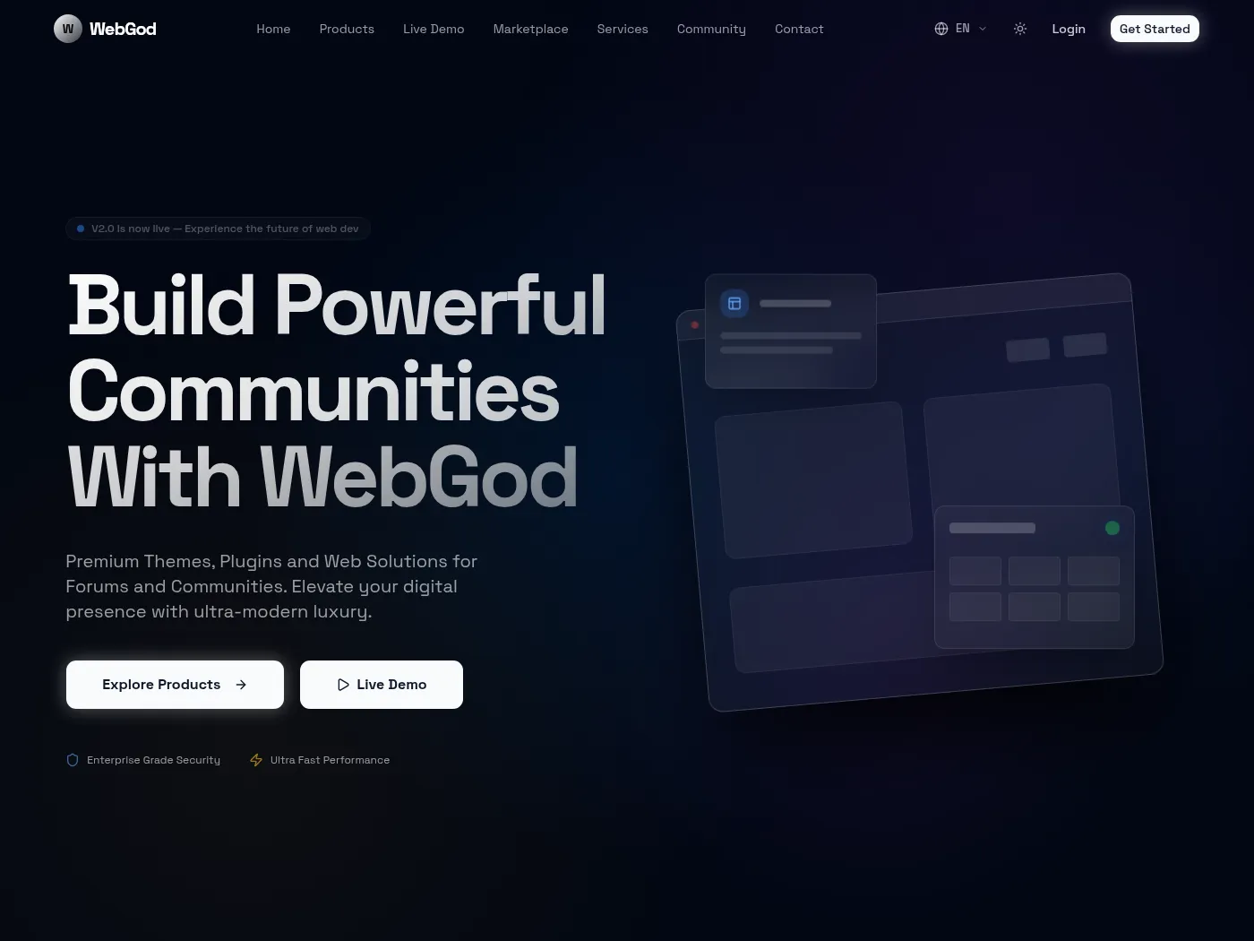 WebGod Luxury Landing