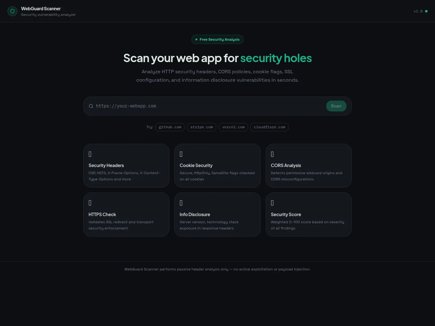 WebGuard Scanner