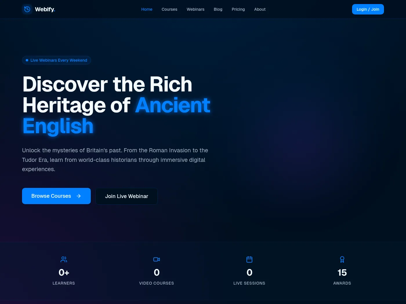 Webify: Ancient English Academy