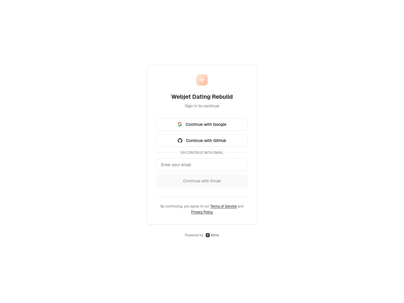 Webjet Dating Rebuild